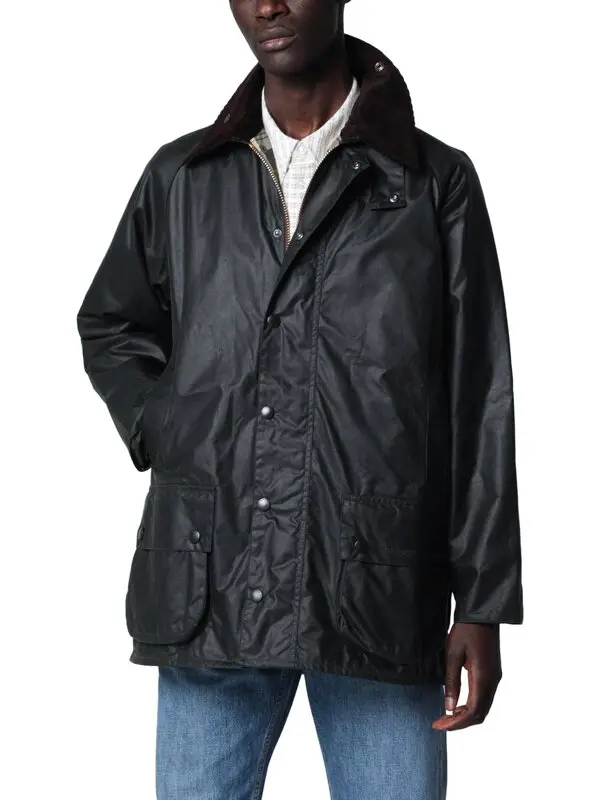Barbour Sage Beaufort Waxed Jacket - Green