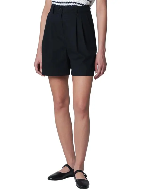 DUNST Navy Cotton-blend Bermuda Shorts - Blue