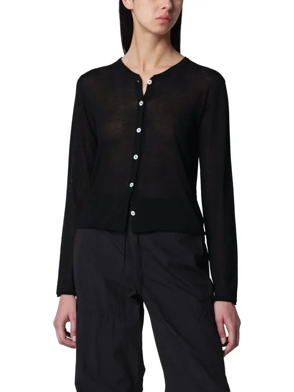 DUNST Cotton-blend Cardigan - Black