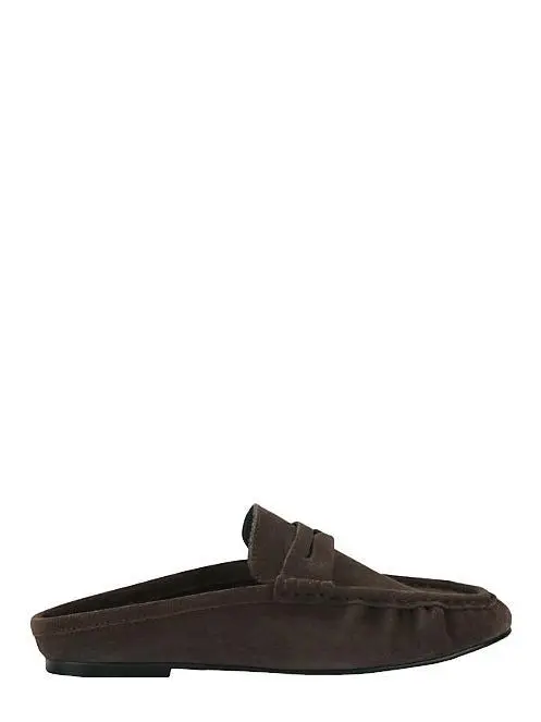 Steve Madden Rafe Suede Mules - Dark Brown