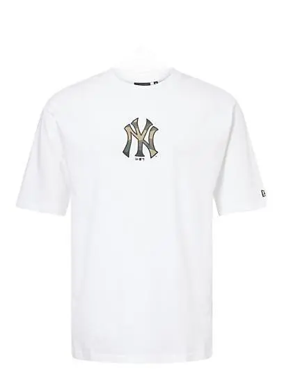 New Era New York Yankees Mlb Infill Oversized Cotton T-shirt - White