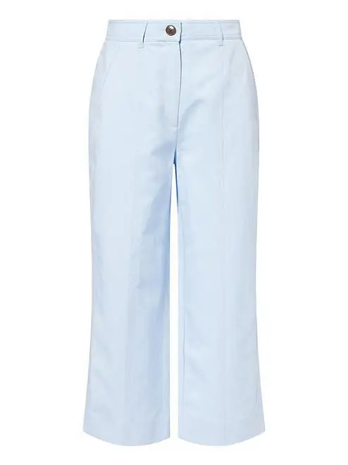 ME+EM Tailored-fit Cropped Trousers - Sky Blue