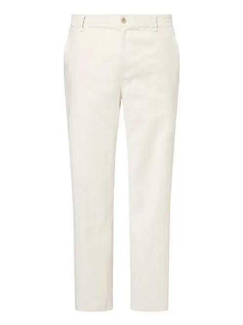 Paige Eberton Straight-leg Cotton Trousers - Fossil Herringbone