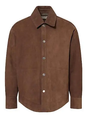 Ami De Coeur Buttoned Suede Overshirt - Chocolat