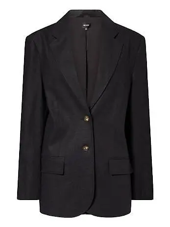 ME+EM Icon Oversized Linen-blend Blazer - Black