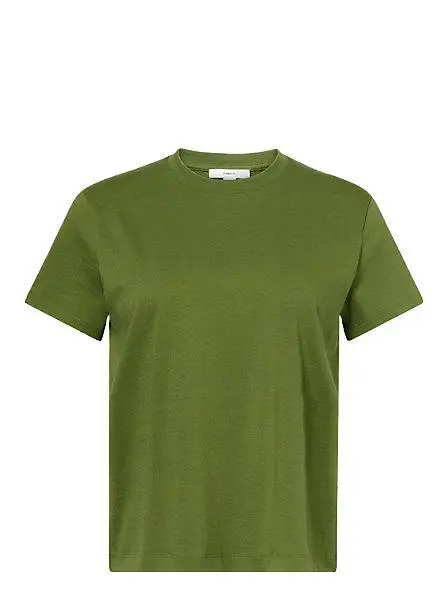 Vince Round Neck Short Sleeve Cotton T-shirt - Coastal