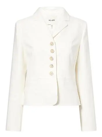 ME+EM Fitted Utility Woven Jacket - Ivory