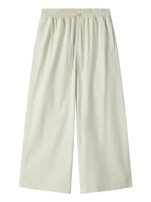 JOSEPH Thurla Wide-leg Cotton Trousers - Sandstone