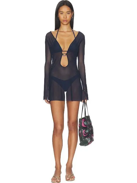 Bond Eye Ring Priya Mini Dress - Onyx