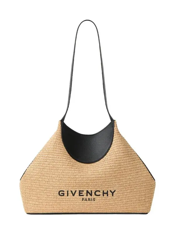 Givenchy Small Raffia Shoulder Bag - Nude & Neutrals
