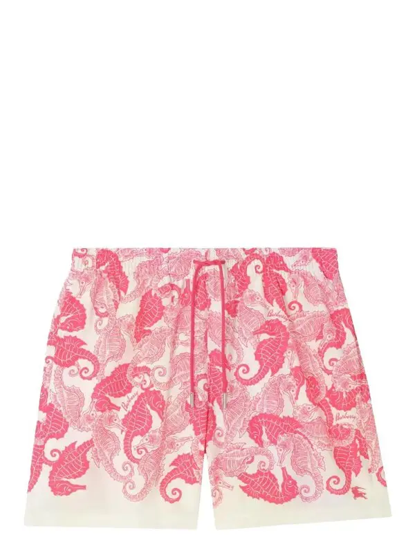 Burberry Seahorses Print Swim Shorts - Neutrals