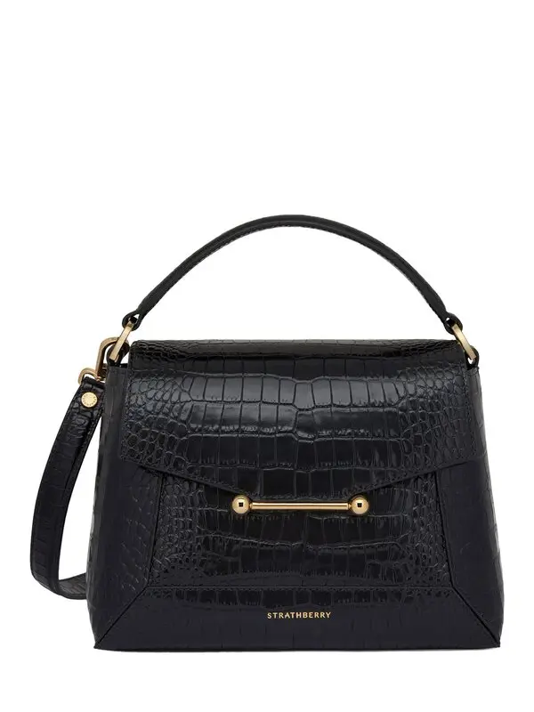 Strathberry Mosaic Top Handle Handbag - Black