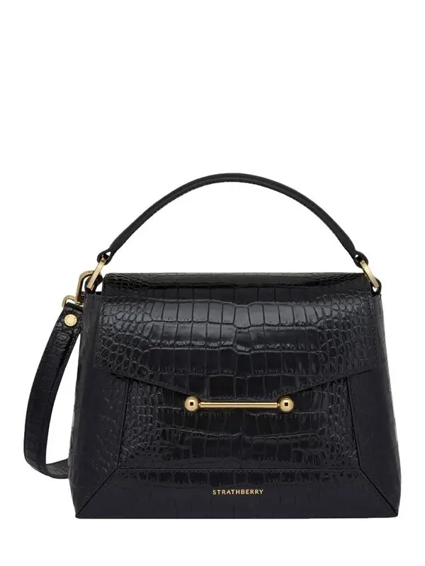 Strathberry Mosaic Top Handle Handbag - Black