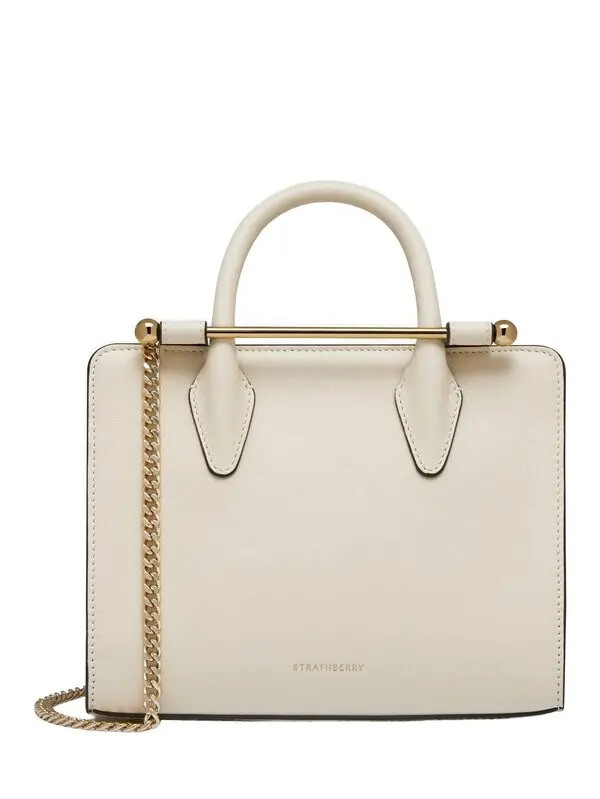 Strathberry Mini Tote Bag - White