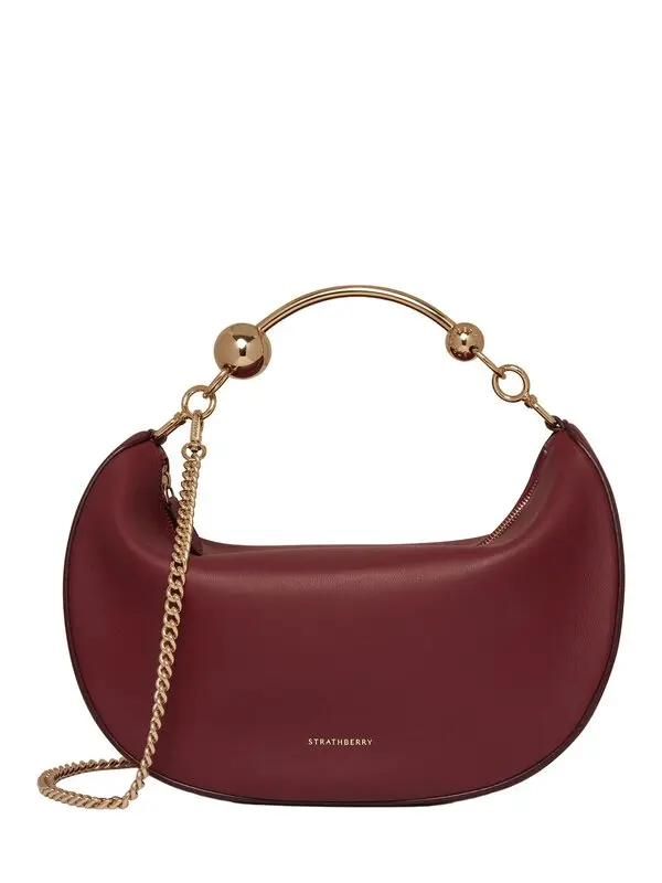 Strathberry Crescent Moon Handbag - Red