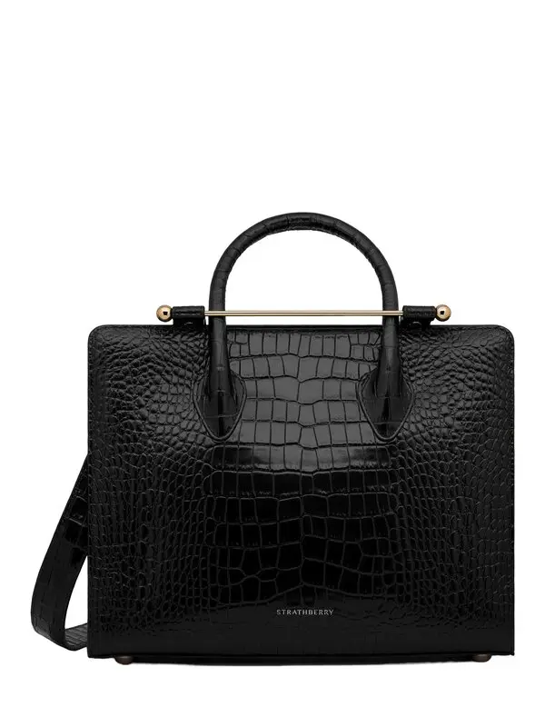 Strathberry Midi Tote Bag - Black