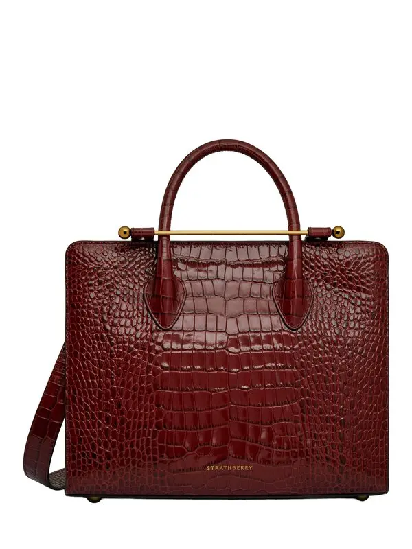 Strathberry Midi Tote Bag - Red