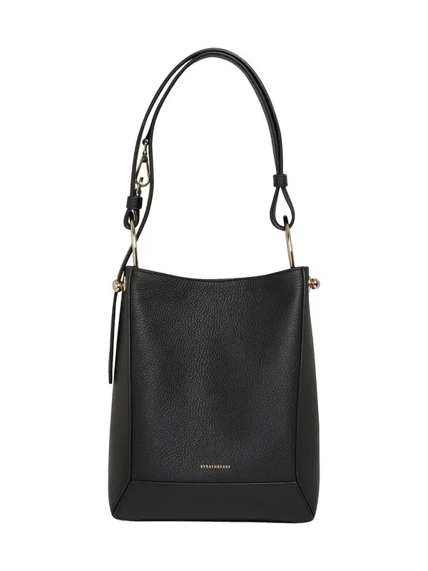 Strathberry Lana Midi Bucket Bag - Black