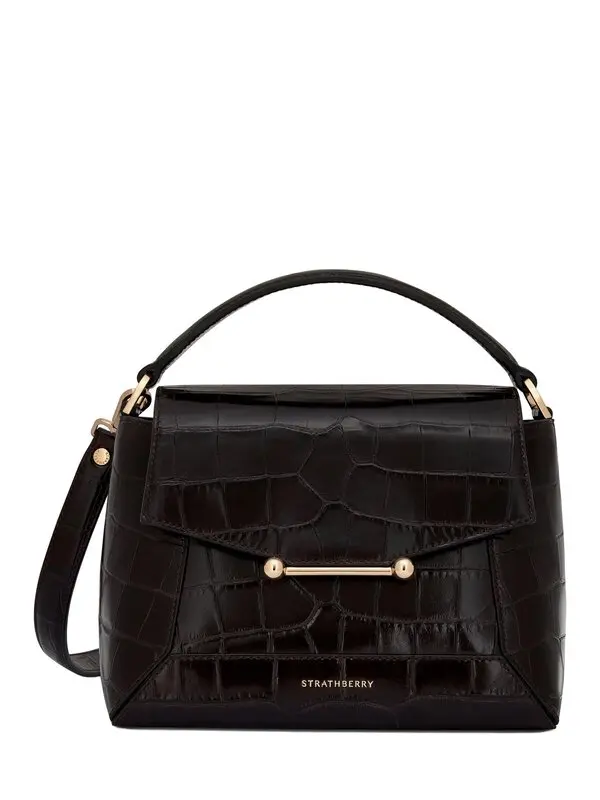 Strathberry Mosaic Top Handle Bag - Brown