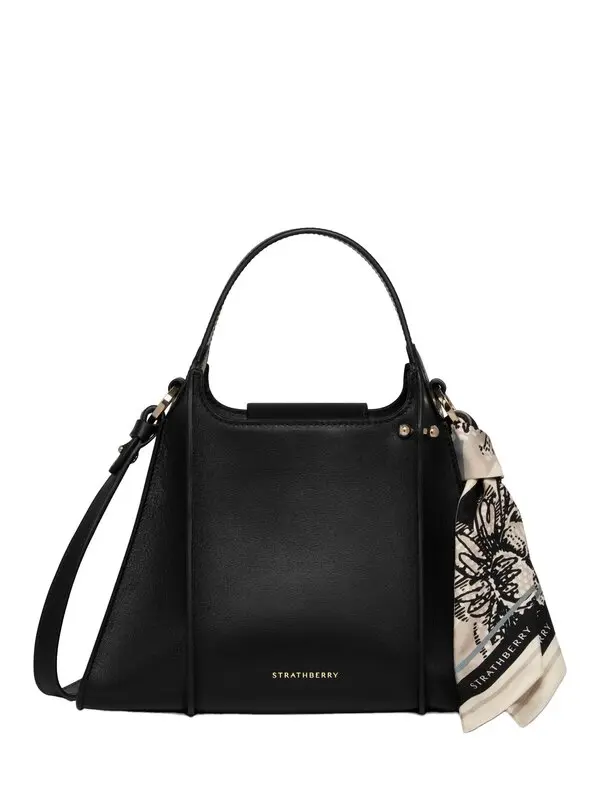 Strathberry Arkshell Top Handle Handbag - Black