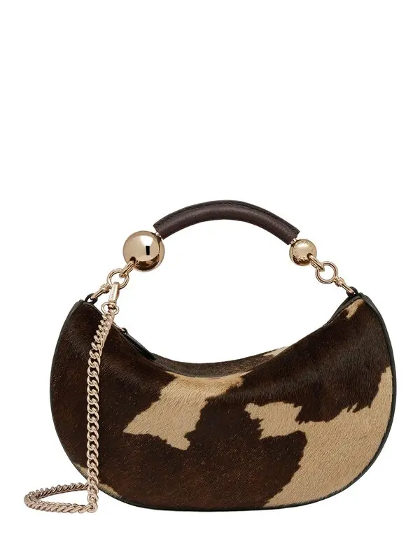 Strathberry Crescent Moon Mini Bag - Brown