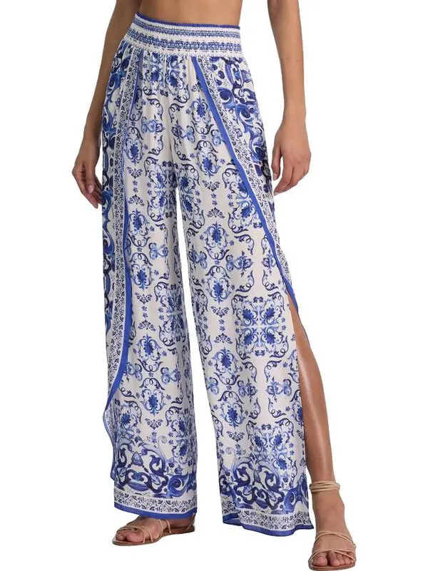 Alice + Olivia Larissa Open Pleat Pant - Navy