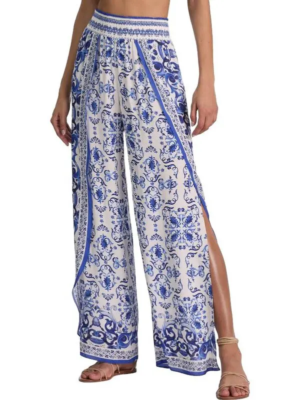 Alice + Olivia Larissa Open Pleat Pant - Navy