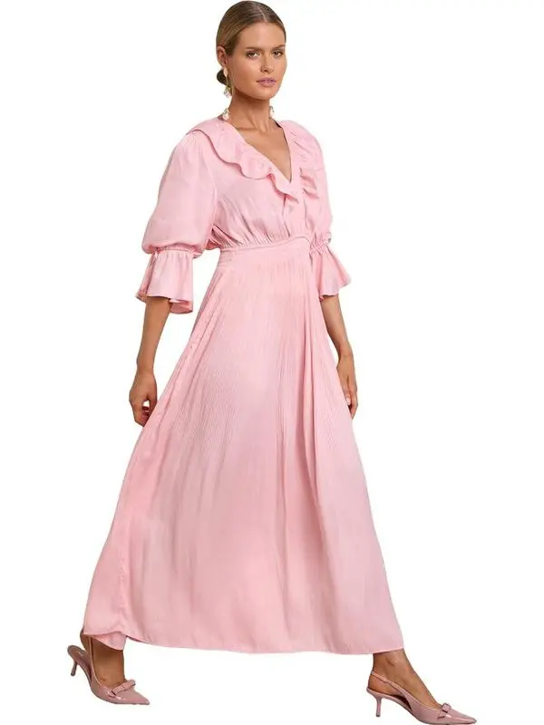 Hale Bob Meridian Charmeuse Maxi Dress - Pink