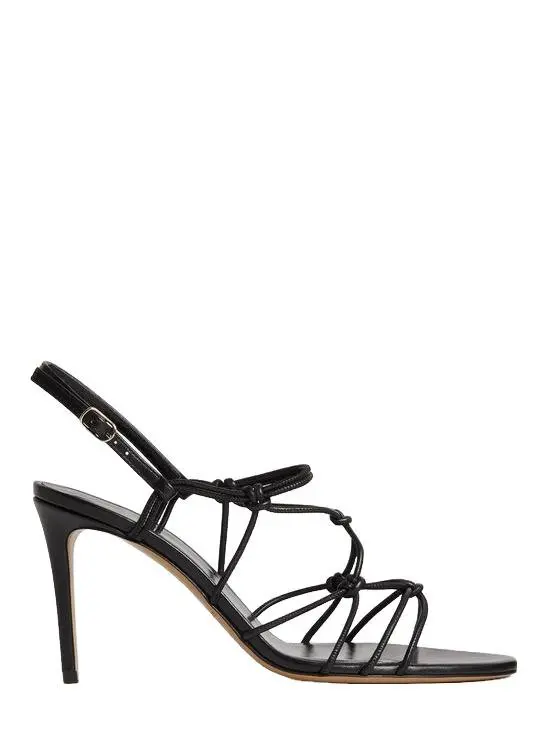 Le Monde Beryl Grace Sandal Heel In Leather - Black