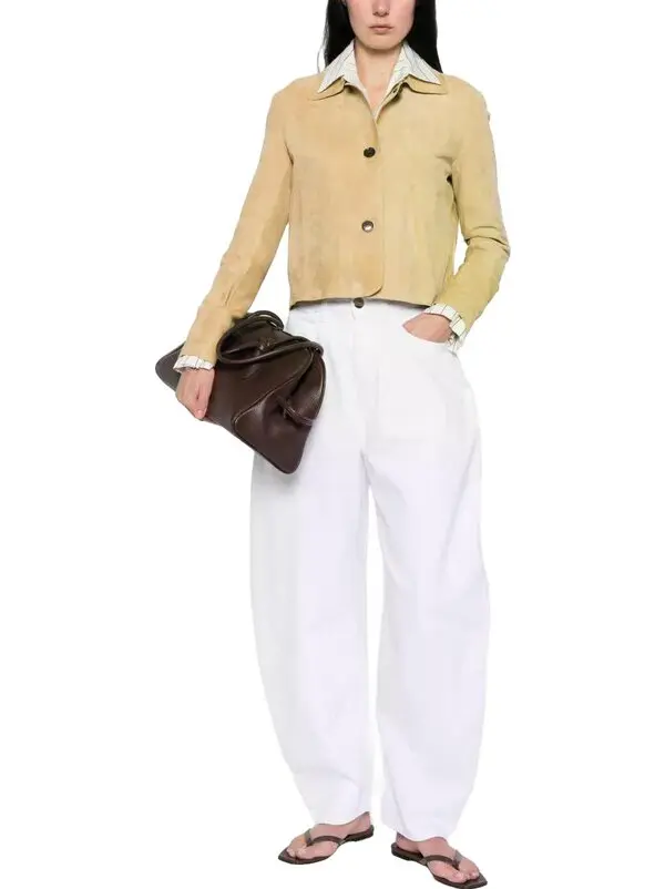 ARMA Button Suede Jacket - Neutrals