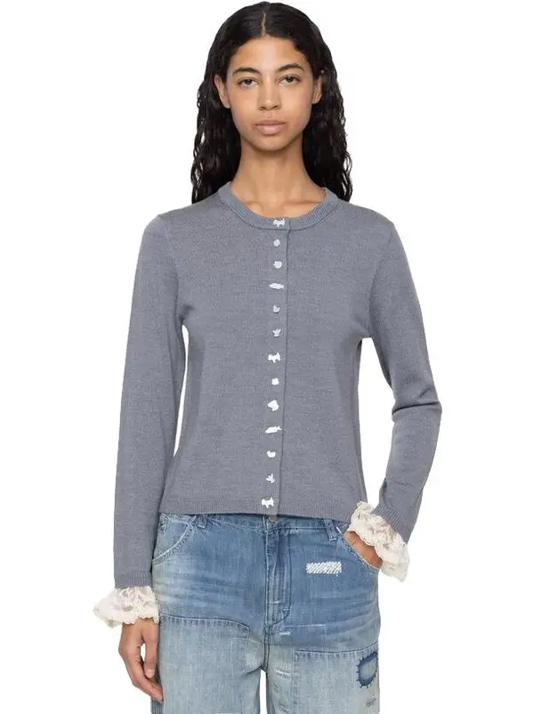 Sea Diane Cardigan - Black / White / Pink / Gray
