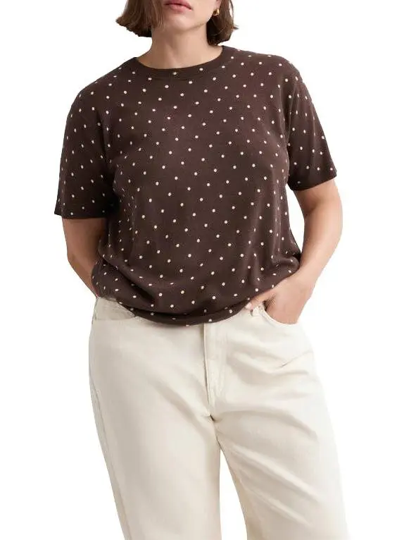 Mango Polka Dot Fine Knit Sweater - Chocolate