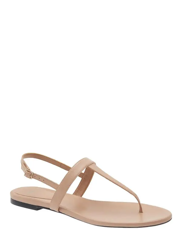 BOSS Cristas Leather Slingback Sandals - Barely Pink