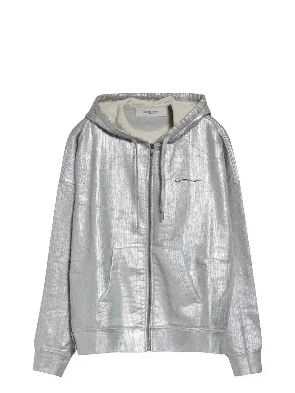 GOLDEN GOOSE Journey Zip-up Hoodie - Silver