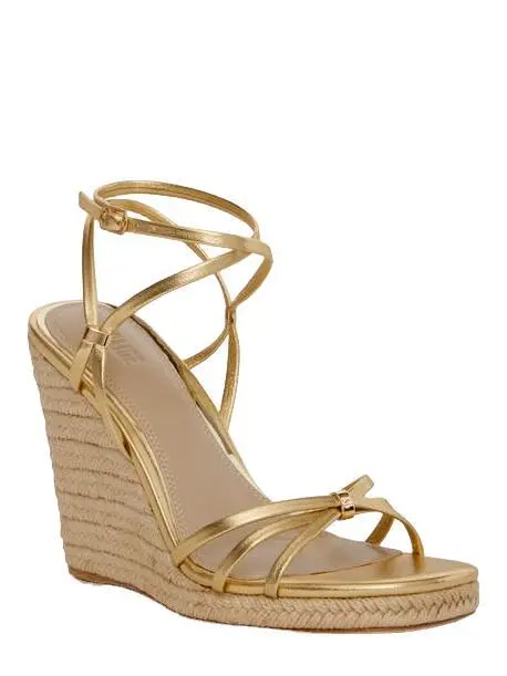 Paige Kylen Ankle Strap Wedge Sandal - Gold