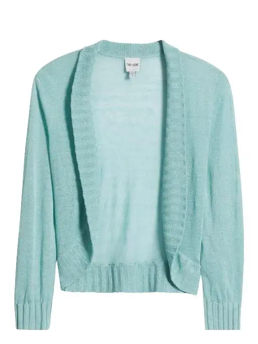 NIC+ZOE Open Front Bolero Cardigan - Aquifer