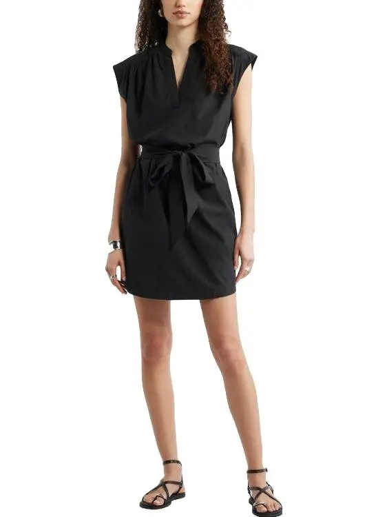 Nordstrom Sleeveless Belted Mini Dress - Black