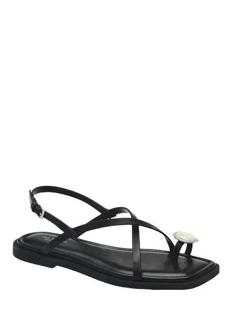 Rag & Bone Remi Slingback Sandal With Embellished Toe Loop - Black