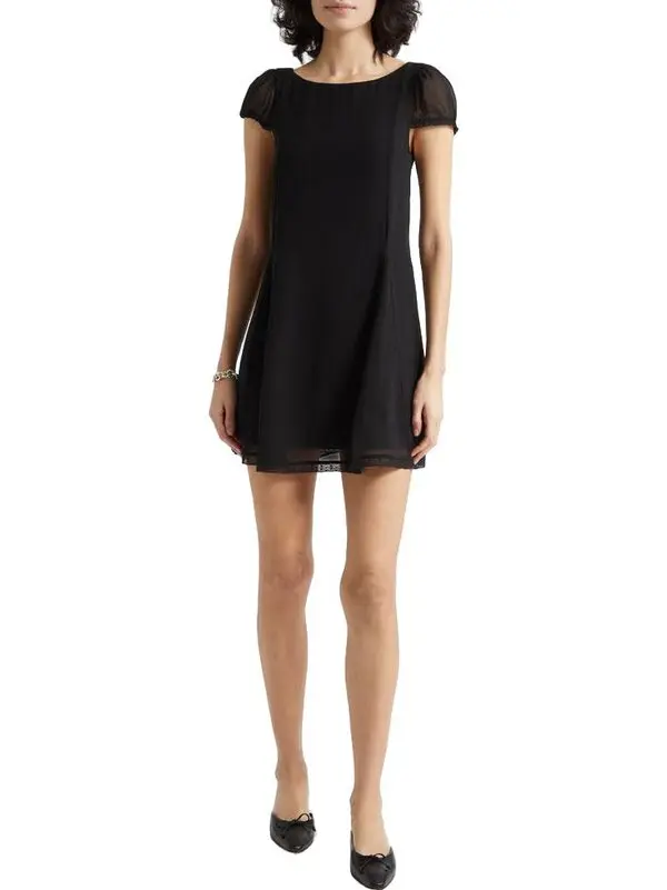 Posse Priscilla Silk Mini Dress - Black