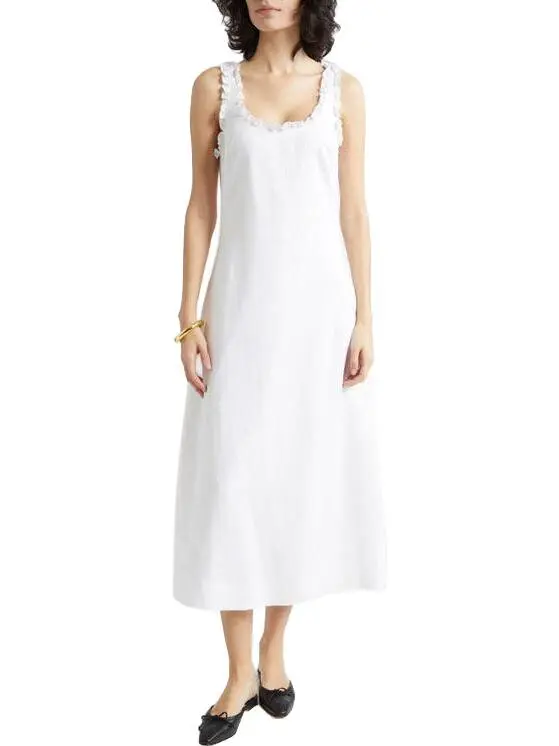 Posse Florence Sleeveless Linen Maxi Dress - Ivory