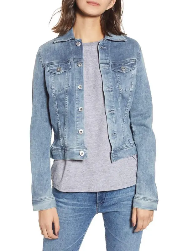 Ag Robyn Slim Fit Denim Jacket - Streamside