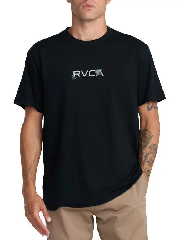 Rvca Icons Cotton Graphic T-shirt - Black