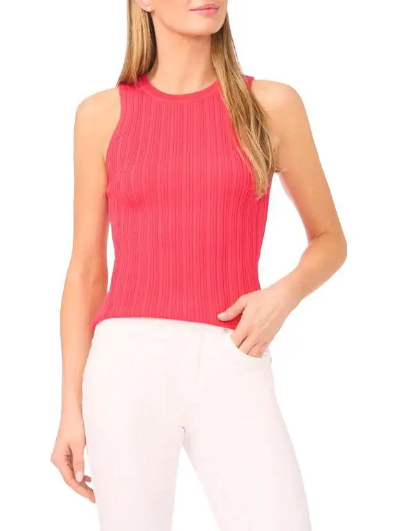Ted Baker London Colette Variegated Rib Tank - Red Kiss
