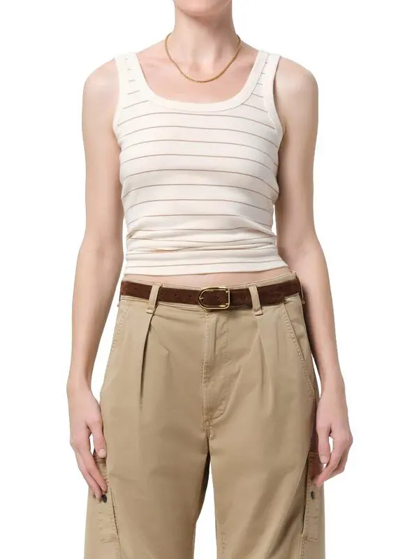 Citizens Of Humanity Faye Striped Tank - Goldie Pinstripe
