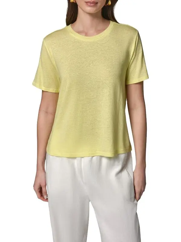 Donna Karan New York Linen Blend T-shirt - Limoncello