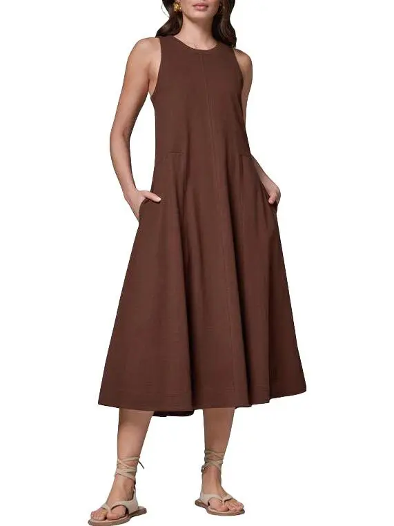 Donna Karan New York Sleeveless Cotton Jersey Maxi Dress - Canyon