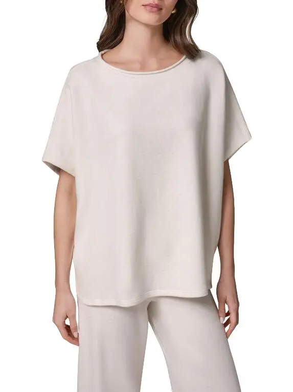 Donna Karan New York Cotton French Terry T-shirt - Cream