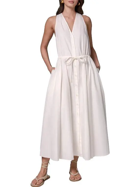 Donna Karan New York Stretch Poplin Button-front Maxi Dress - Cream