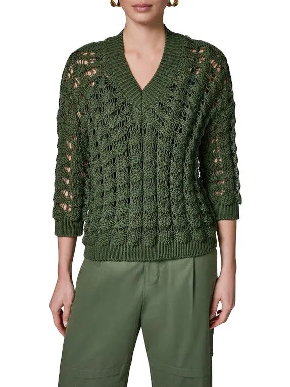 Donna Karan New York Relaxed Fit V-neck Sweater - Verde