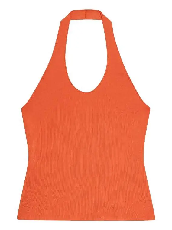 Theory Halter Knit Tank Top - Poppy
